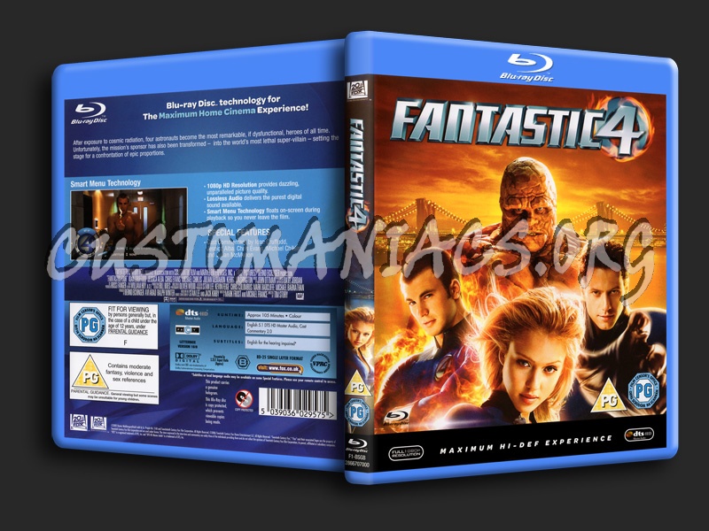 Fantastic Four Blu Ray Cover Dvd Covers And Labels By Customaniacs Id
