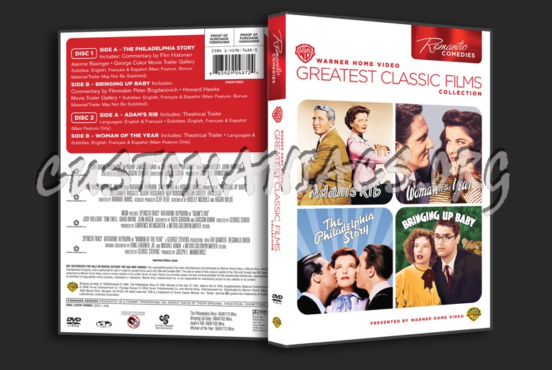 Greatest Classic Films Collection Romantic Comedies Dvd Cover Dvd